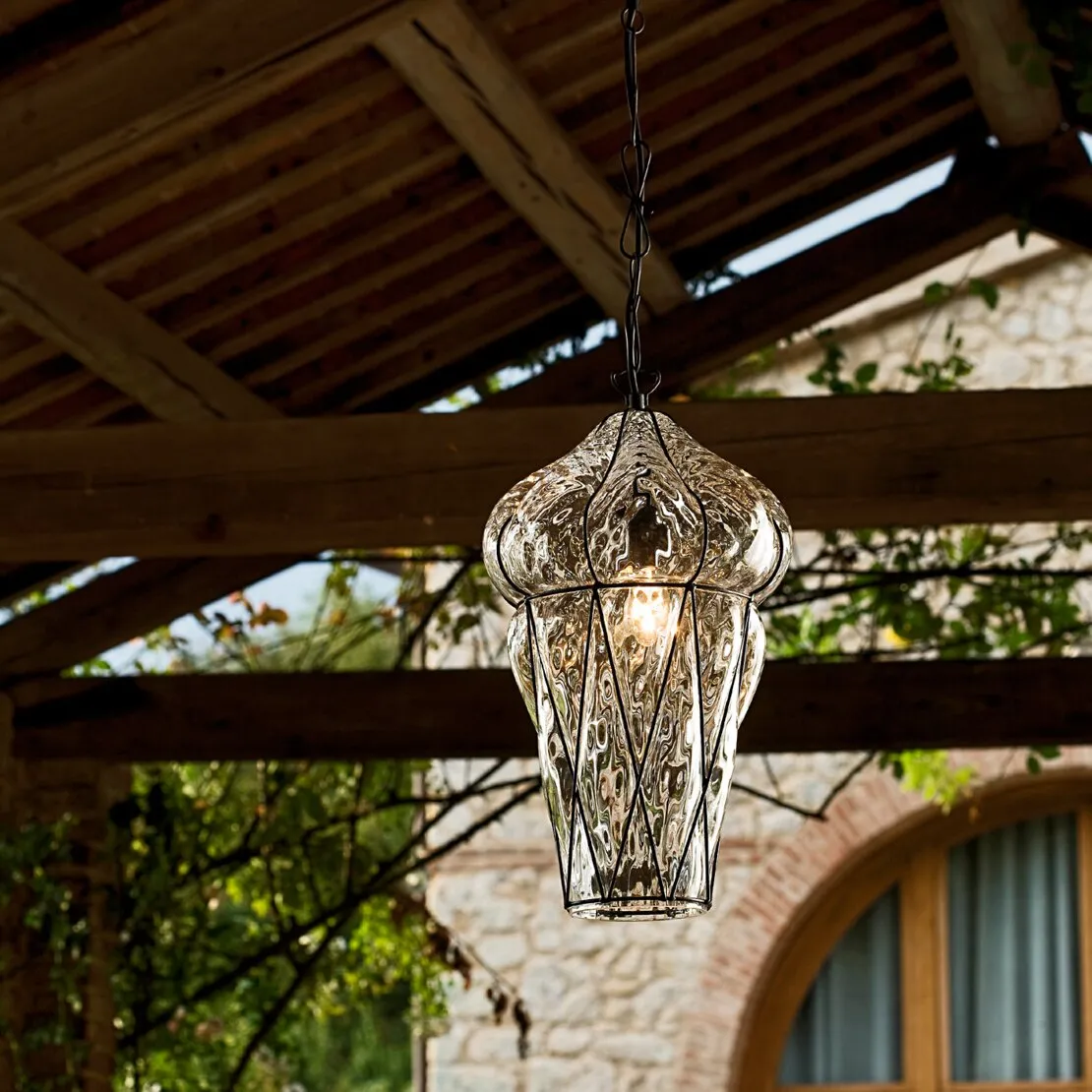 Venetian lanterns made in Murano Glass